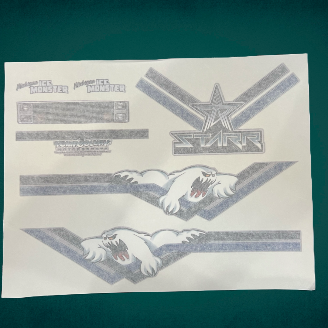Michigan Ice Monster RC Body Sticker Kit | Tomfoolery Motorsports Inc