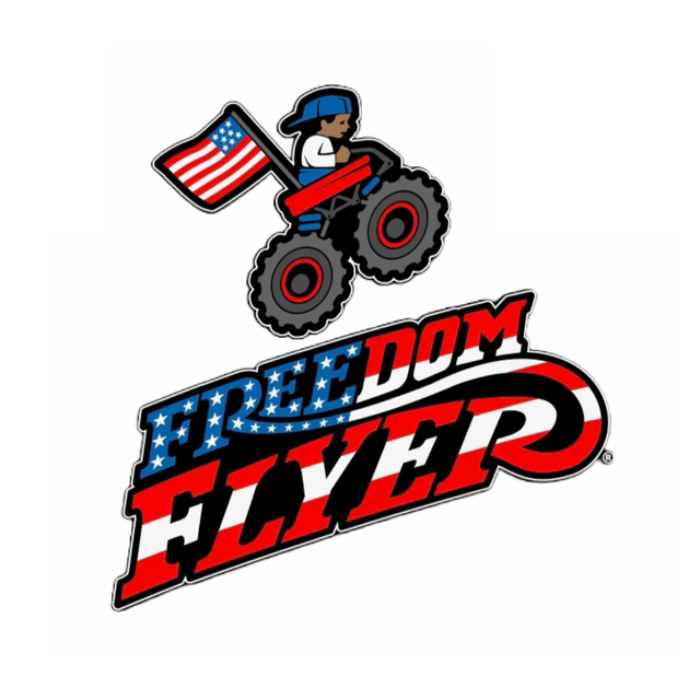 FREEDOM FLYER MONSTER TRUCK LOGO STICKER