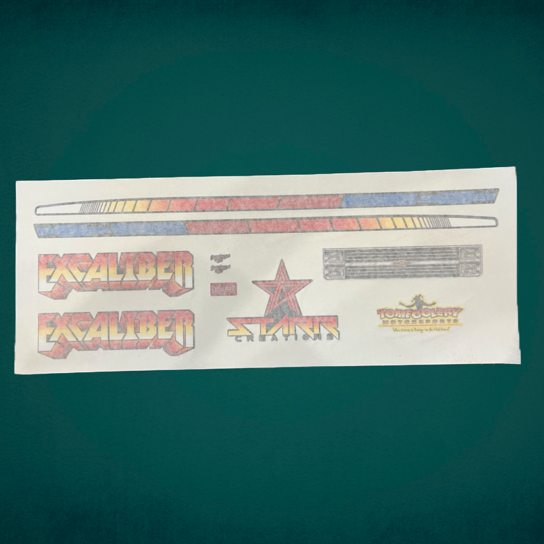 Excaliber RC Body Sticker Kit | Tomfoolery Motorsports Inc